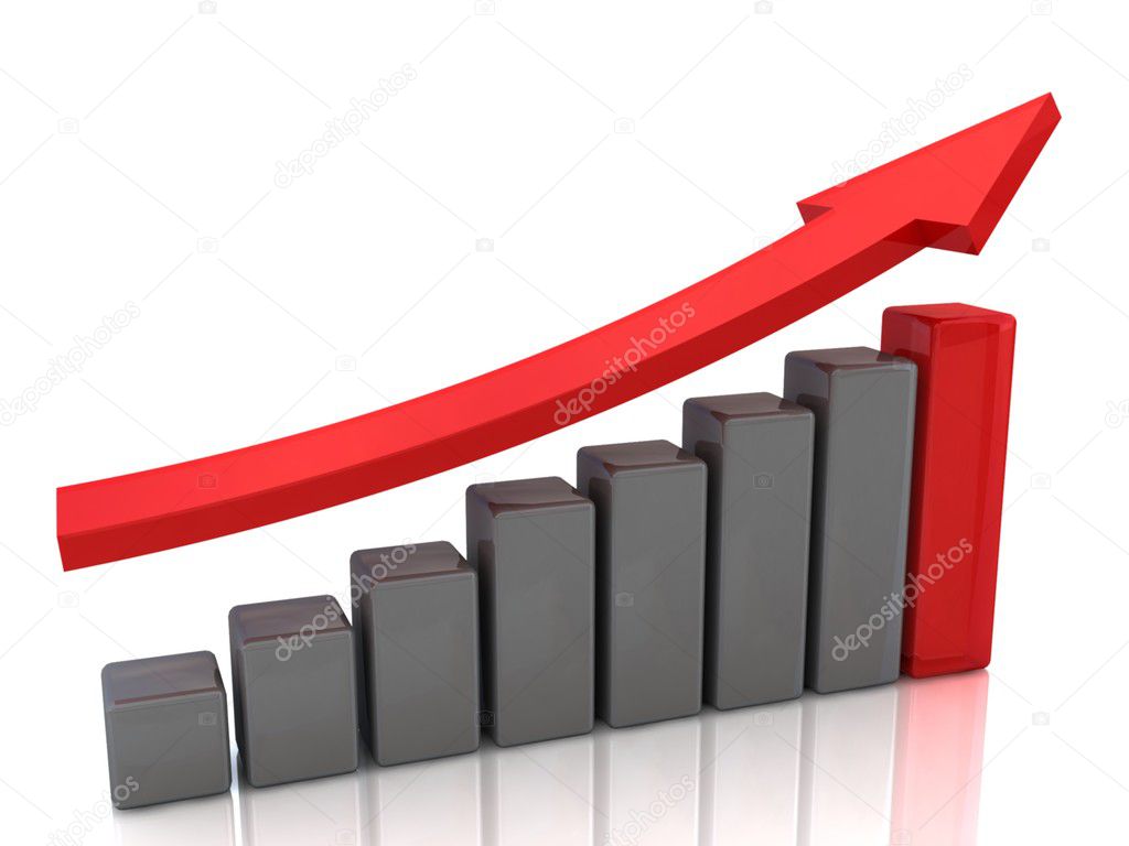 Graph with red arrow Stock Photo by ©moneymaker11 10097003