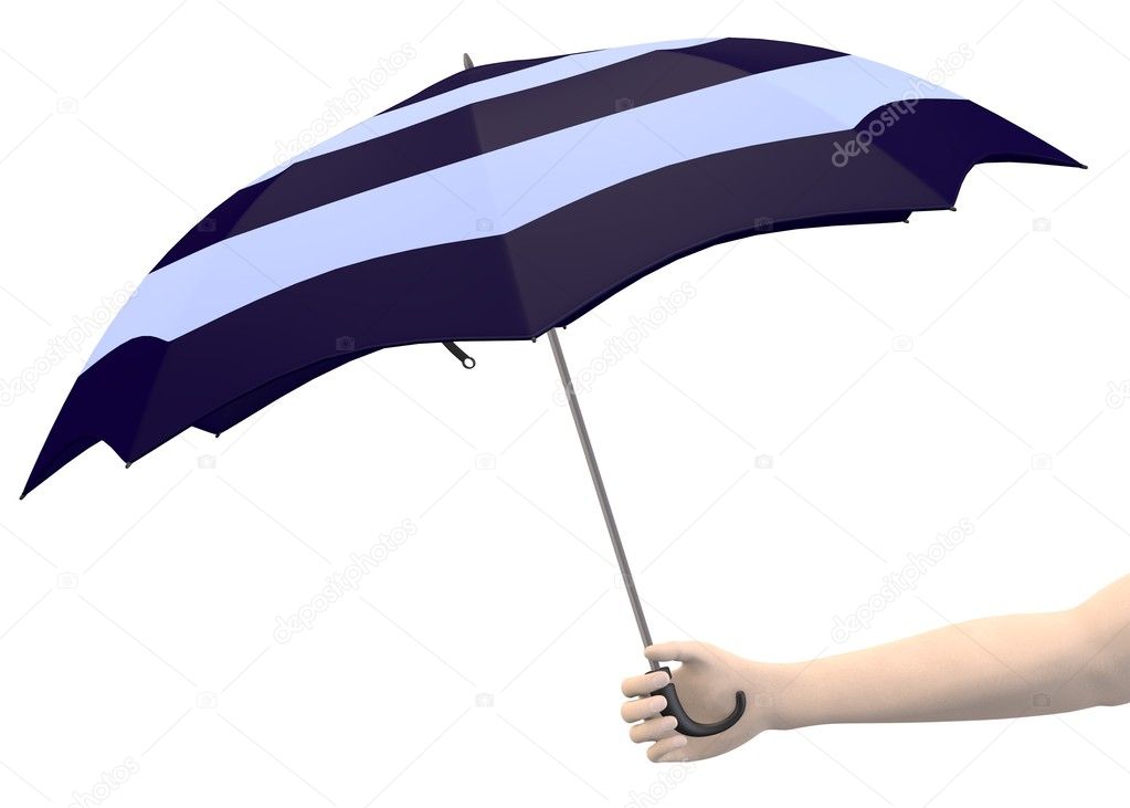 3d render of hand with umbrella — Stock Photo © 3drenderings #10708300