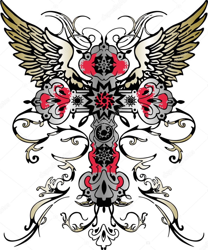 Classic cross emblem Stock Vector Image by ©damidnight #10249816