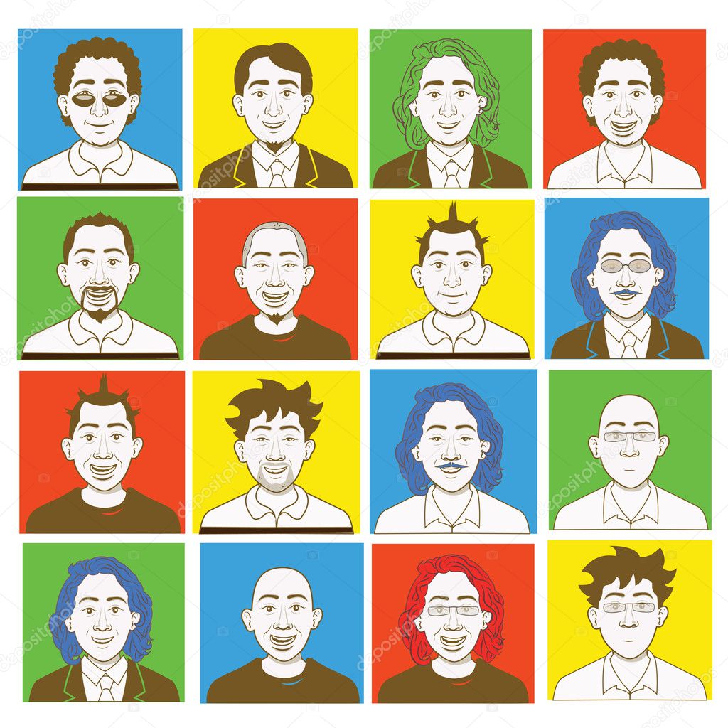 Male Avatar Creation Kit Stock Vector Image by ©gagu #10170312