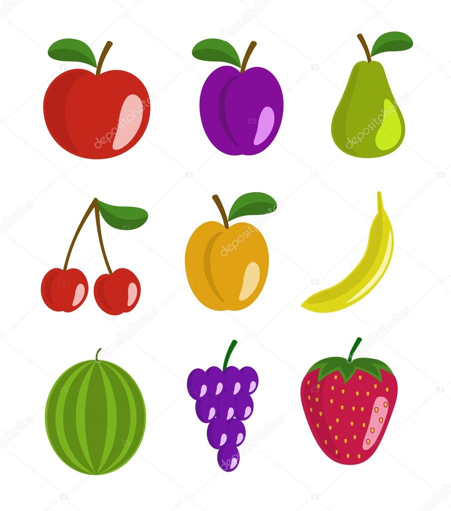 Ikon Buah Vektor Stok oleh ©olegbabich 10637669