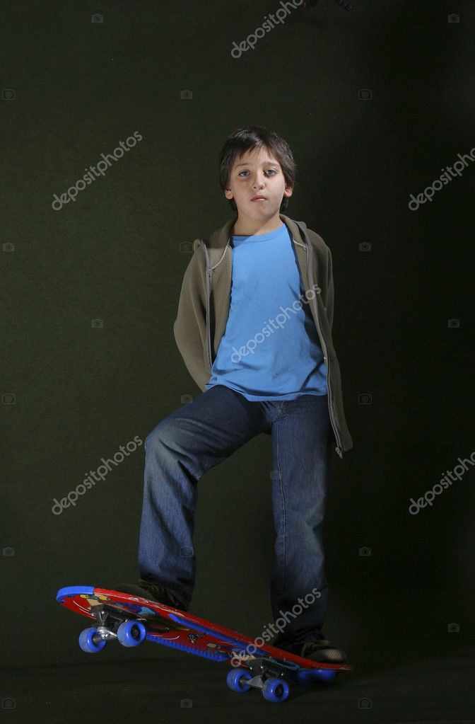 Skater boy with a cool attitude. Grunge style Stock Photo by ©Erdosain ...