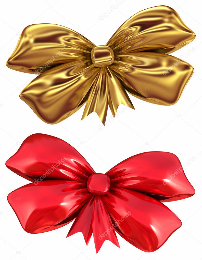 Red and golden bow — Stock Photo © gl0ck #10428502