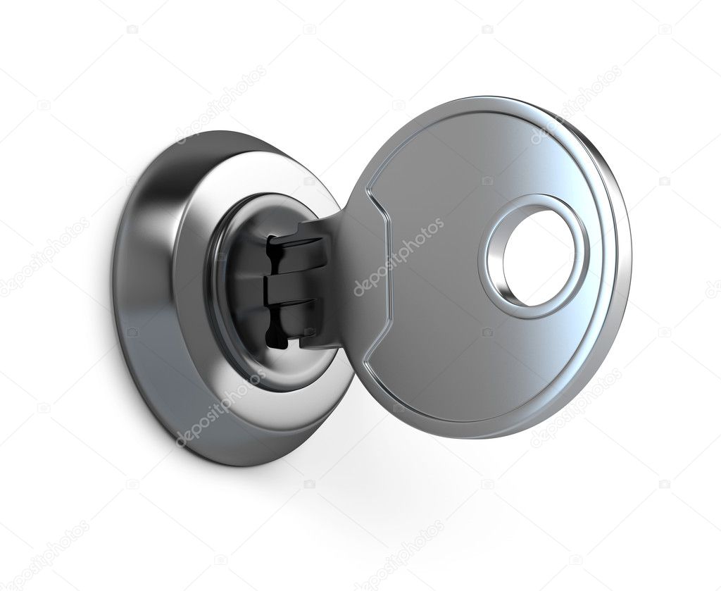 Key in keyhole Stock Photo by ©Sashkin7 10701312